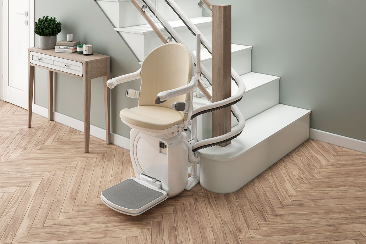 Handicare Curved Indoor and Outdoor Stair Lifts for Homes
